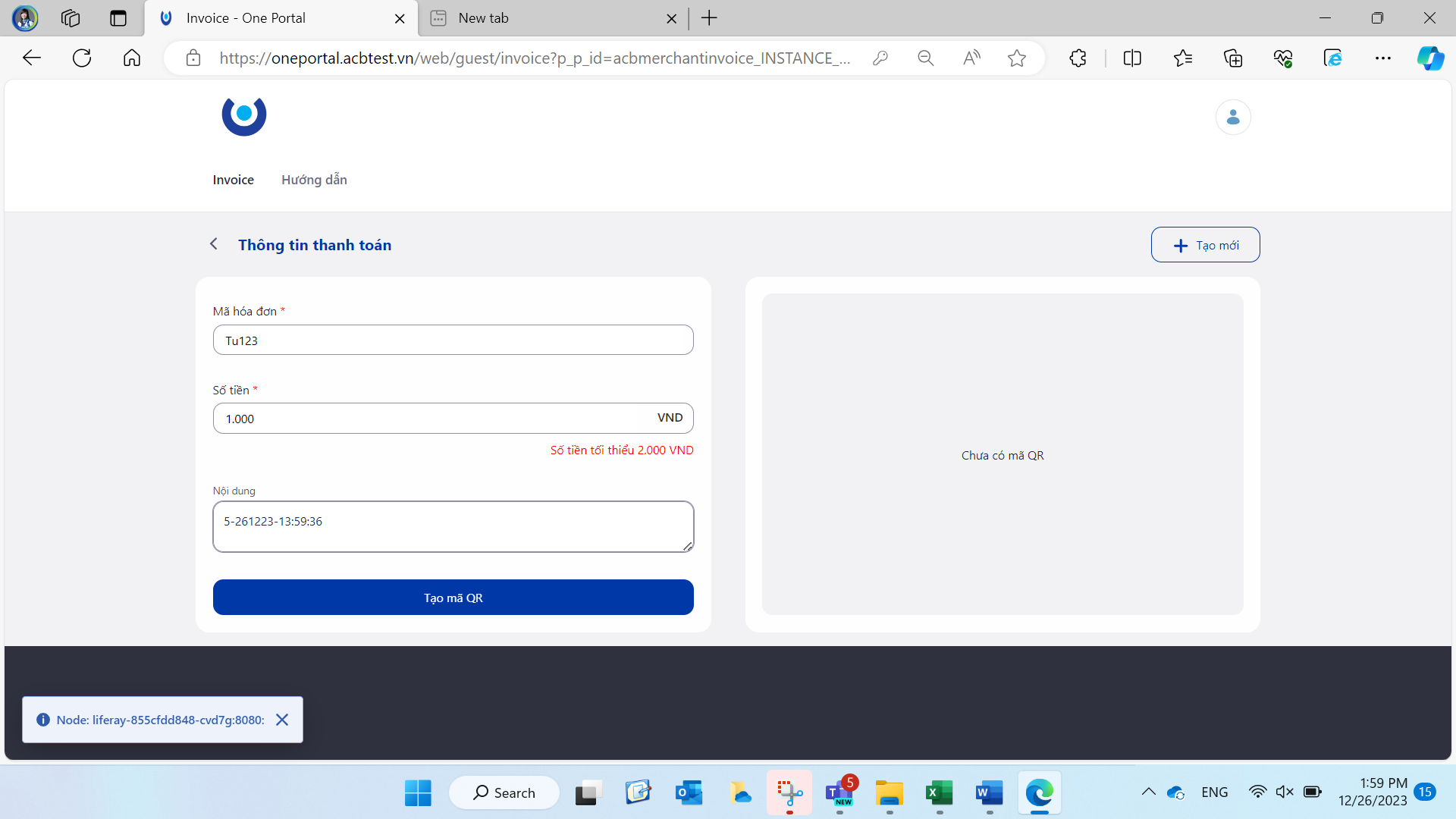 Hướng dẫn - OnePortal
