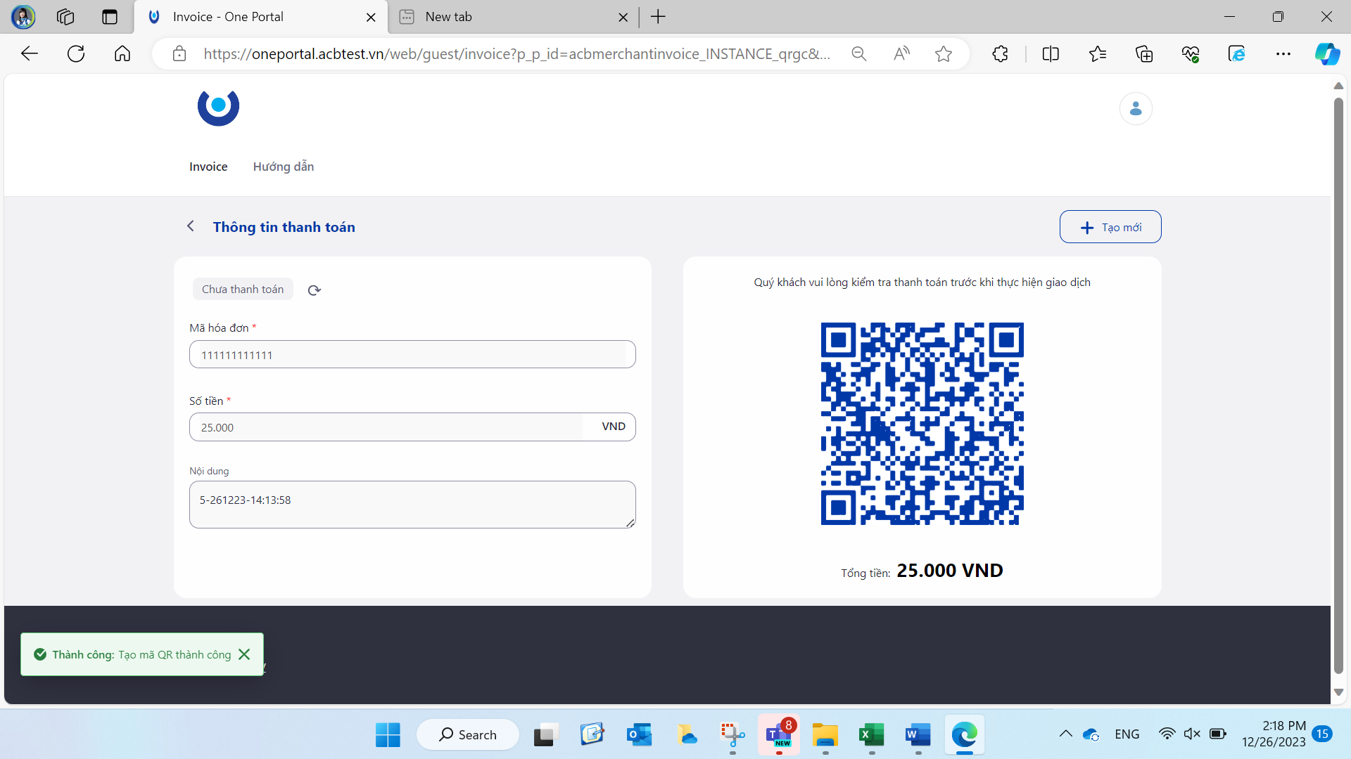 Hướng dẫn - OnePortal