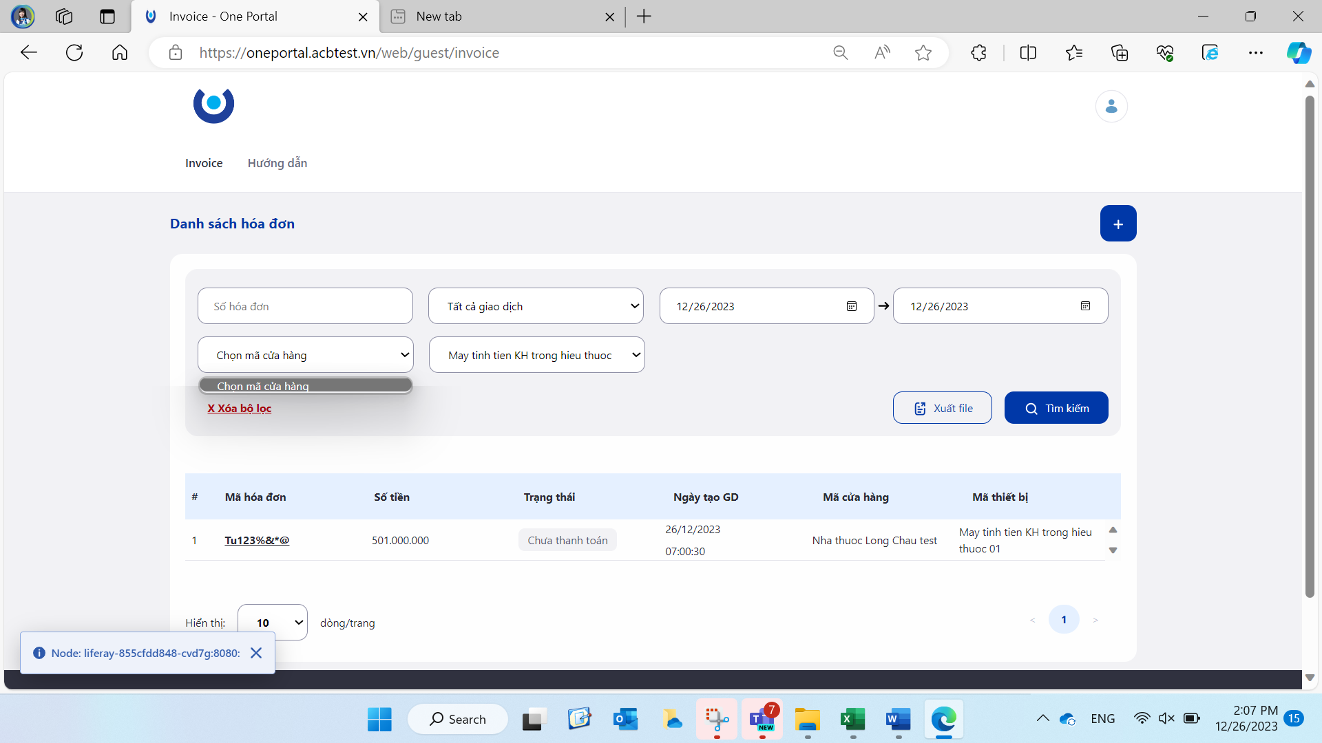 Hướng dẫn - OnePortal