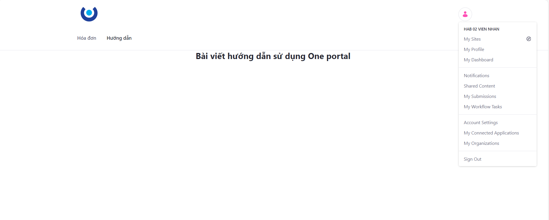 Hướng dẫn - OnePortal